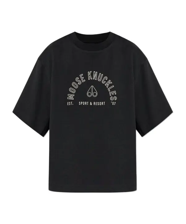Moose Knuckles Logo Printed Crewneck T-shirt