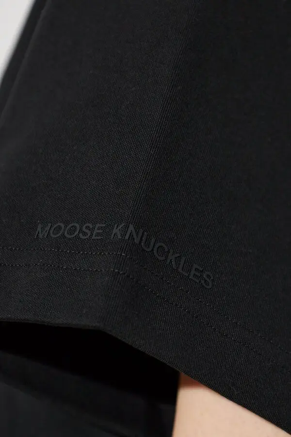 Moose Knuckles Logo Printed Crewneck T-shirt