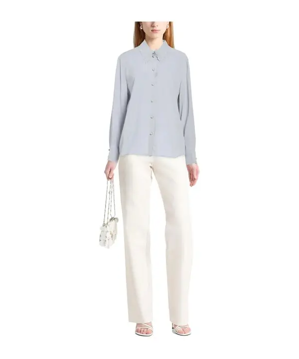 Chloé Embroidered Solid-color Shir