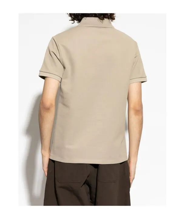 Balmain Embroidered Sun Logo Polo Shirt