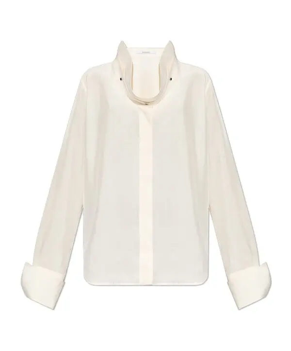 Givenchy Ruffled Silk Blouse - White