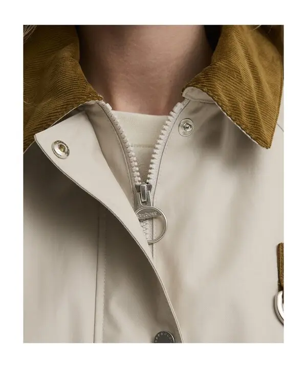Barbour Contrast Collar Cropped Jacket - No