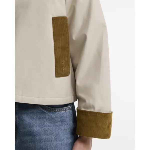 Barbour Contrast Collar Cropped Jacket - No