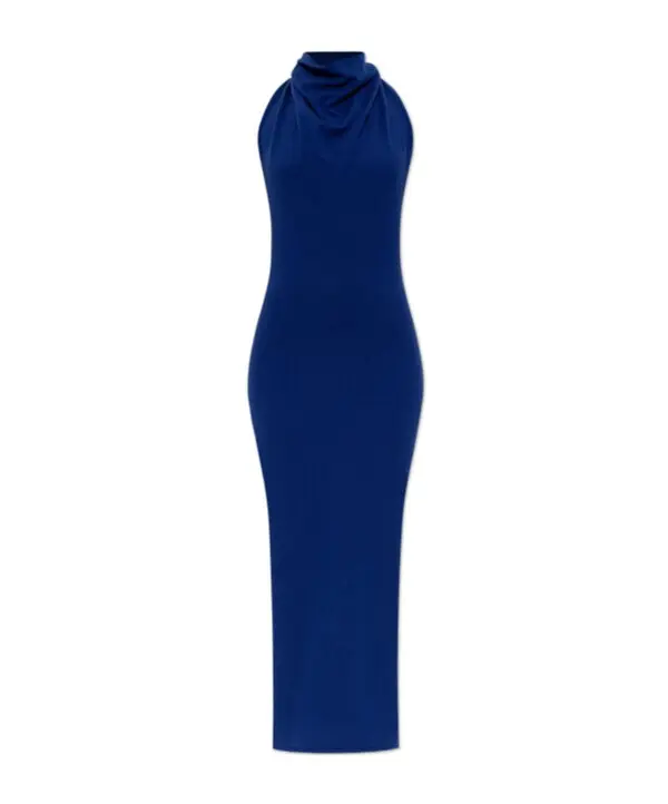 Givenchy Sleeveless High Neck Dress - Blue
