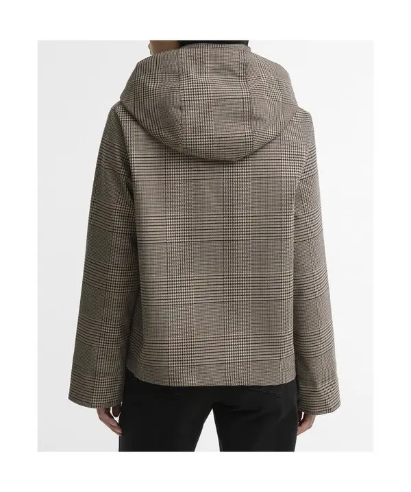 Barbour Check Hooded Short Jacket