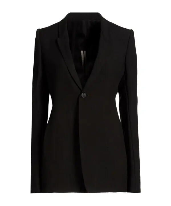 Rick Owens Single-breasted Wool Blazer - Black