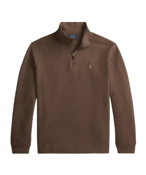 Polo Ralph Lauren Estate-rib Quarter-zip Sweater - Brown