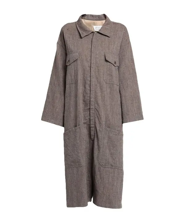 MAISON MARGIELA Solid Color Tailored Jumpsuit - Khaki