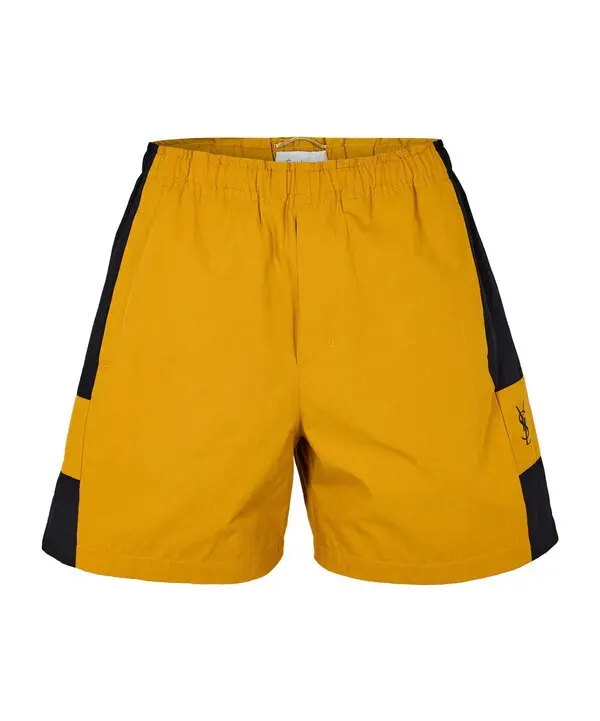 Saint Laurent Cotton Shorts - Yellow