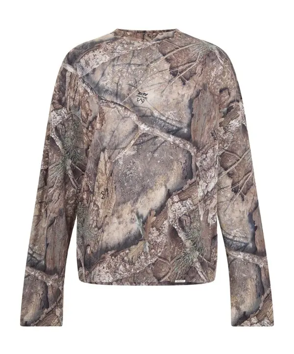 REPRESENT Camouflage Longsleeve Top - Gray