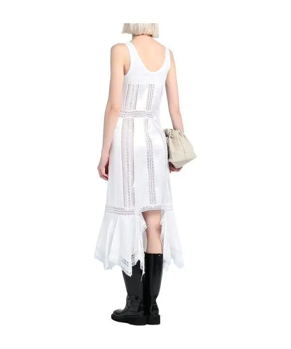 Burberry Sleeveless Gown With Lace Trim