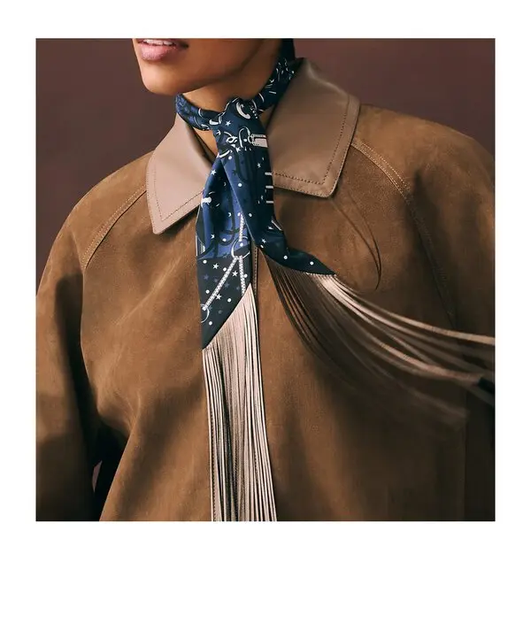 Hermès Tasseled Silk Scarf