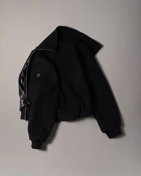 Moose Knuckles Grid 3-in-1 Wool Bomber Jacket