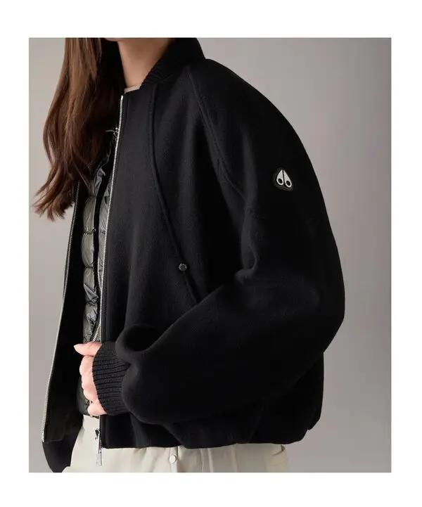 Moose Knuckles Grid 3-in-1 Wool Bomber Jacket