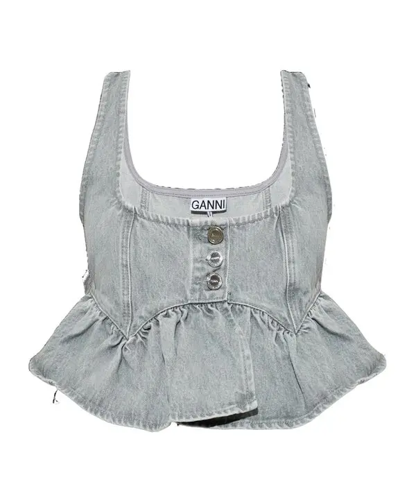 GANNI Sleeveless Vest - Grey