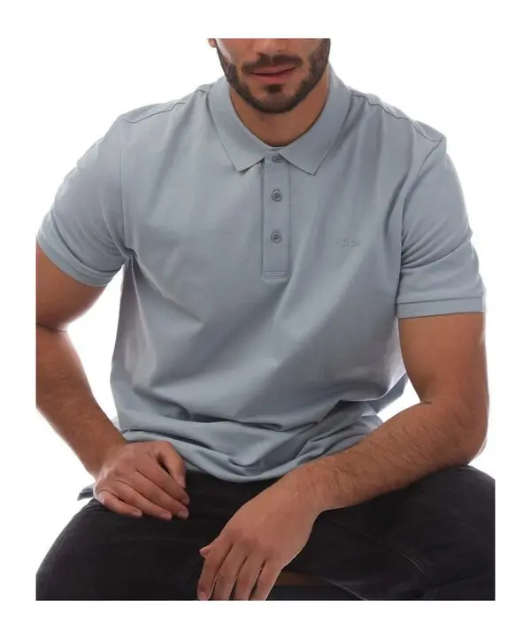 Hugo Boss Light Dustyblue Shortsleeve Polo Shirt - Light Blue