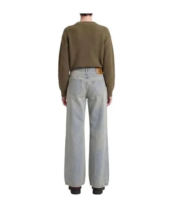 MAXCO. Wide-leg Faded Denim Trousers