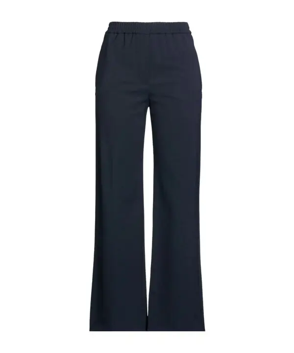 Max Mara Loose Straight-leg Pants With Drawstring Waist - Blue