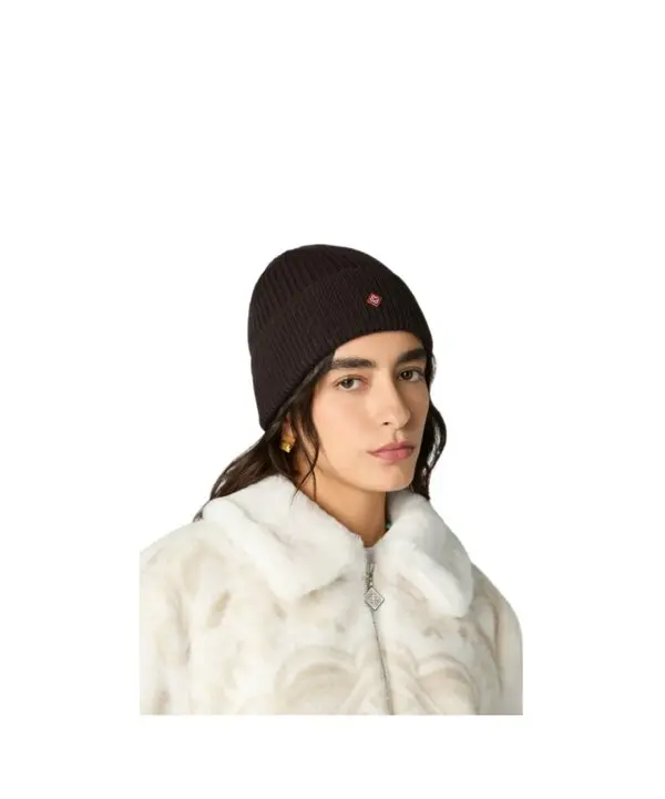 Casablanca Wool Rib Knit Beanie