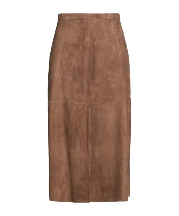 Max Mara Leather Midi Skirt