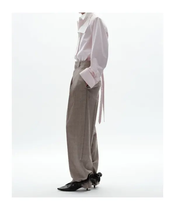 Bottega Veneta Pleated Checkered Trousers