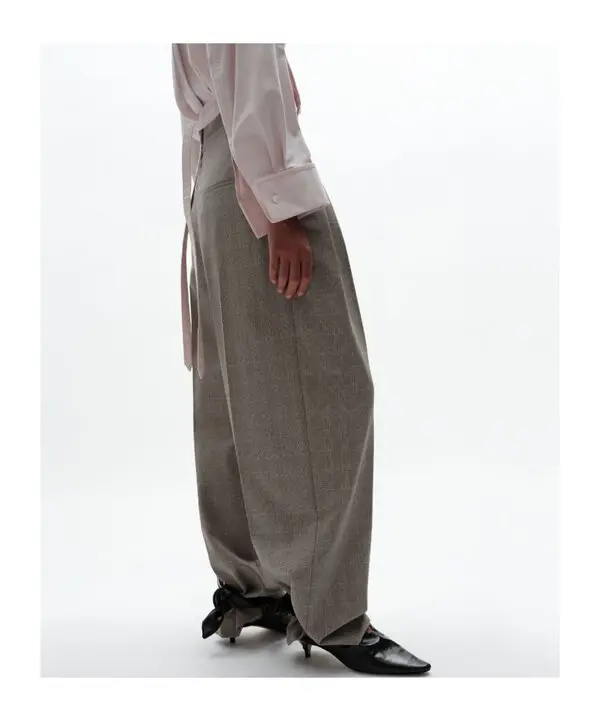 Bottega Veneta Pleated Checkered Trousers