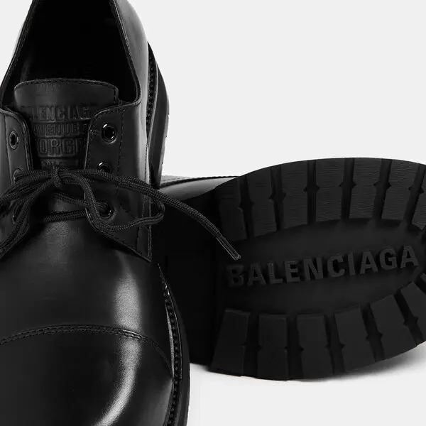 Balenciaga Polished Leather Derby Shoes