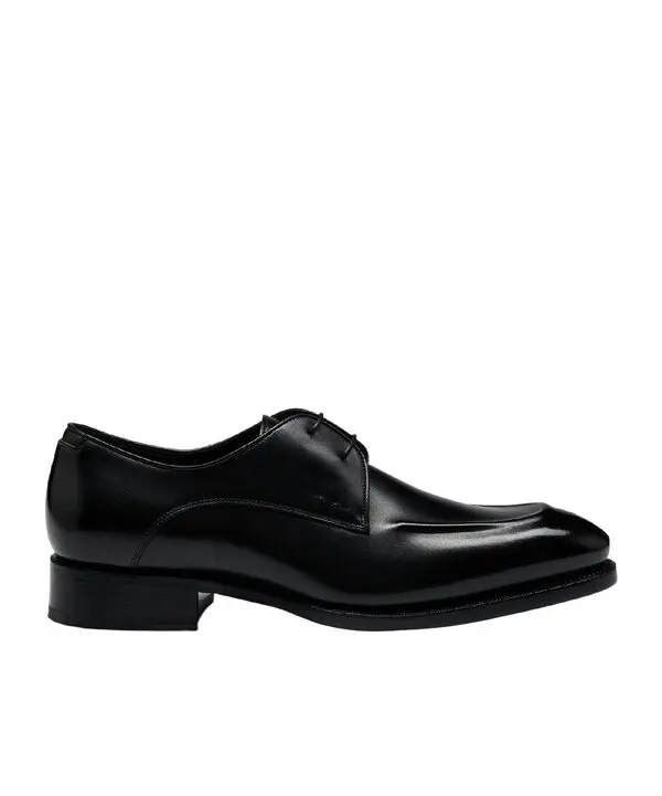 Hugo Boss Polished Leather Derby Shoes - Black