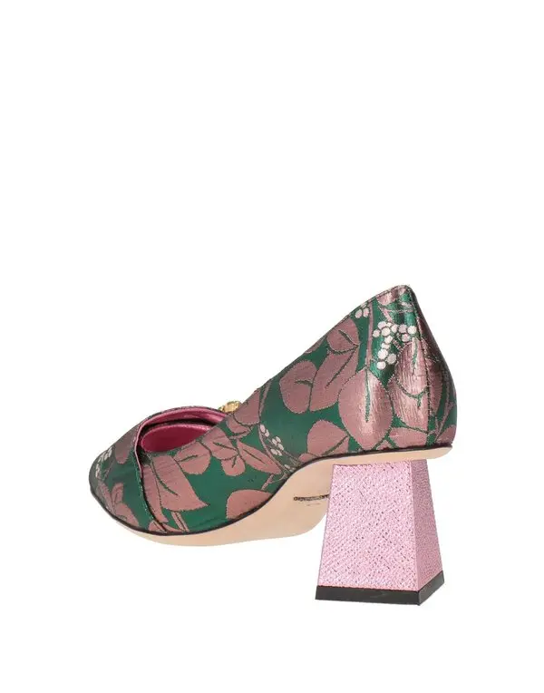 Dolce & Gabbana Square Toe Courts With Crystal Embellishment