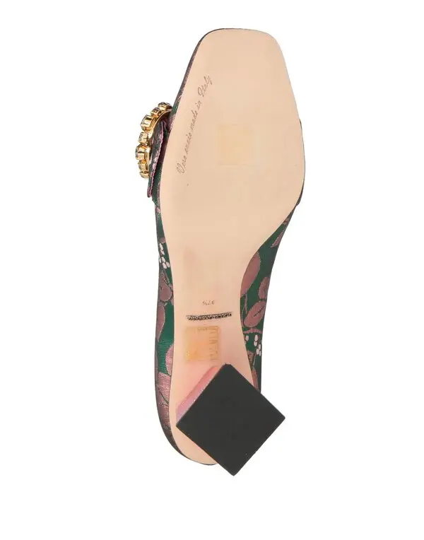 Dolce & Gabbana Square Toe Courts With Crystal Embellishment