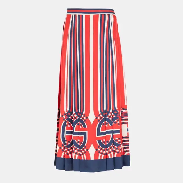 Gucci Elegant Pleated Midi Skirt