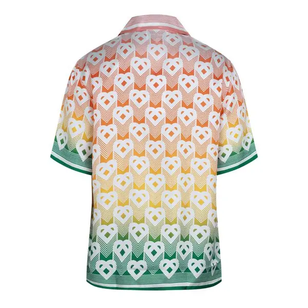 Casablanca Gradient Heartpattern Campcollar Shortsleeve Shirt