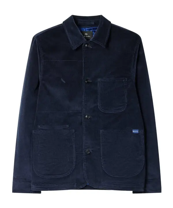 Paul Smith Navy Corduroy Work Jacket - Black