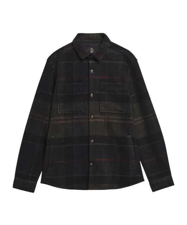 Barbour Plaid Overshirt Jacket - Black