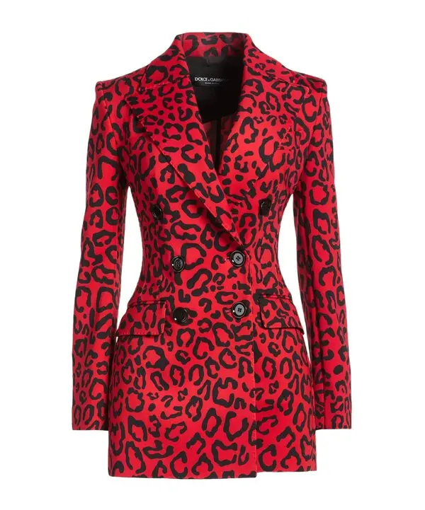 Dolce & Gabbana Double-breasted Leopard Print Blazer