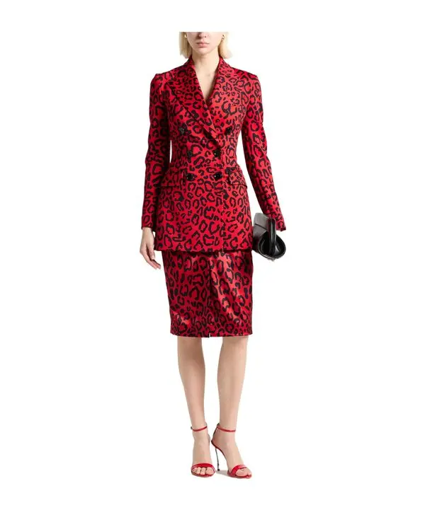 Dolce & Gabbana Double-breasted Leopard Print Blazer