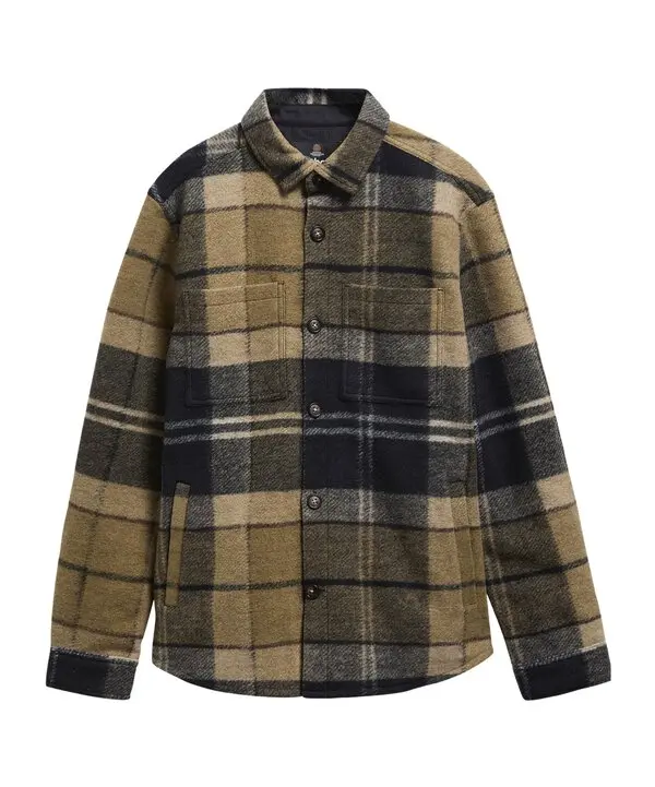 Barbour Plaid Overshirt Jacket - Black
