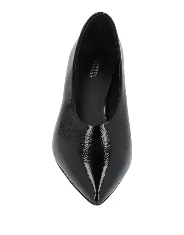Isabel Marant Étoile Patent Leather Kitten Heel Pumps - Black