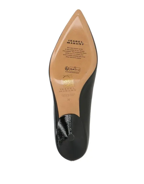 Isabel Marant Étoile Patent Leather Kitten Heel Pumps - Black