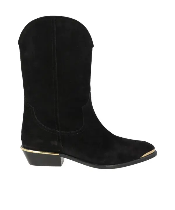 Isabel Marant Étoile Suede Cowboy Ankle Boots - Black