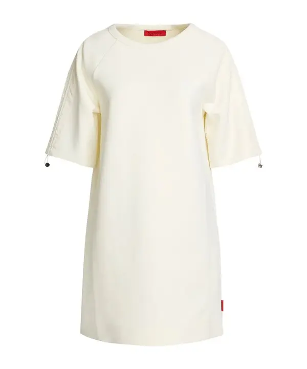 MAXCO. Basic Color T-shirt Dress - Ivory