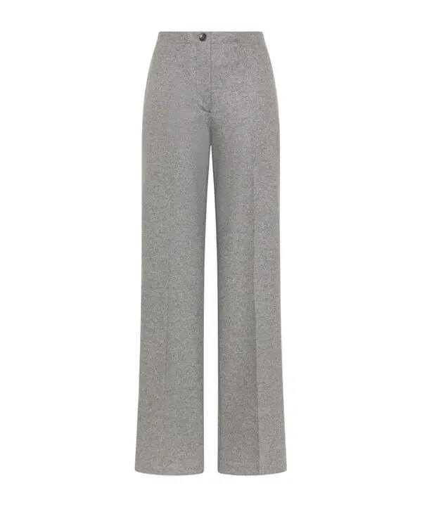 Seventy High-waisted Wide-leg Trousers - Grey