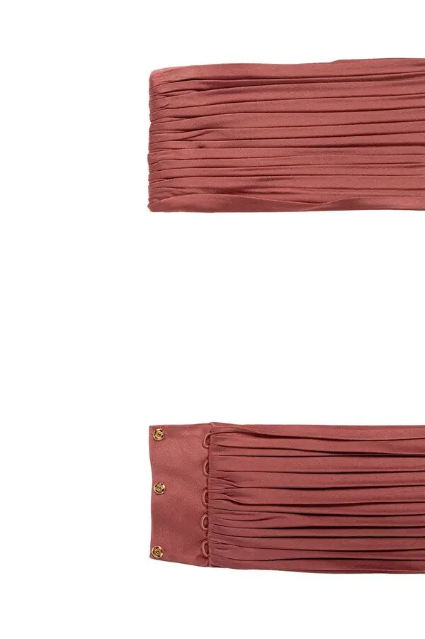 Valentino Garavani Pleated Satin Waist Belt