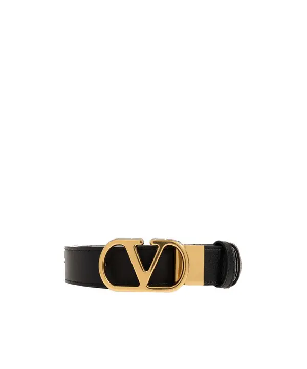 Valentino Garavani Reversible Logo Belt - Black