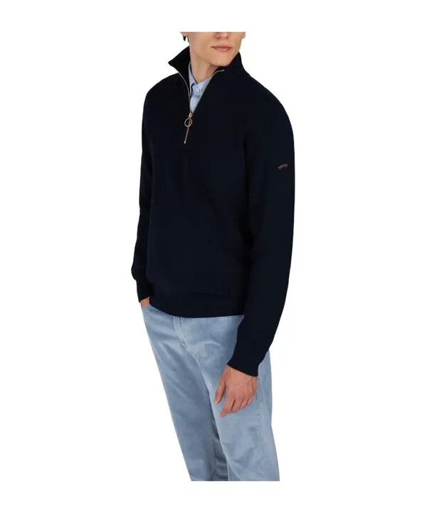 Paul & Shark Half-zip Stand Collar Knit Sweater