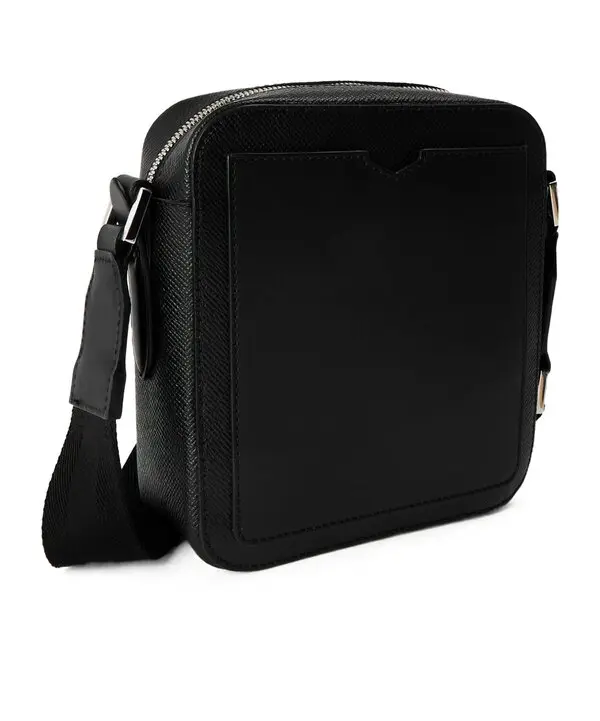 Hugo Boss Crossgrain Leather Crossbody Bag