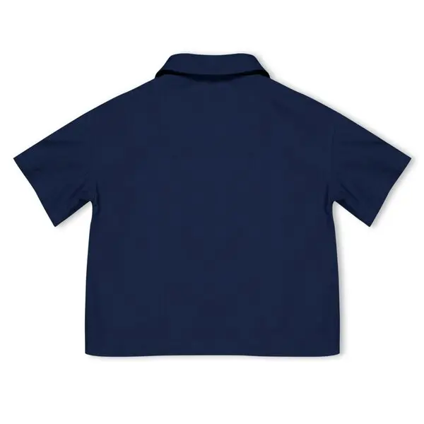 Dolce & Gabbana Short Sleeve Collared Shirt With Zipper Detail
