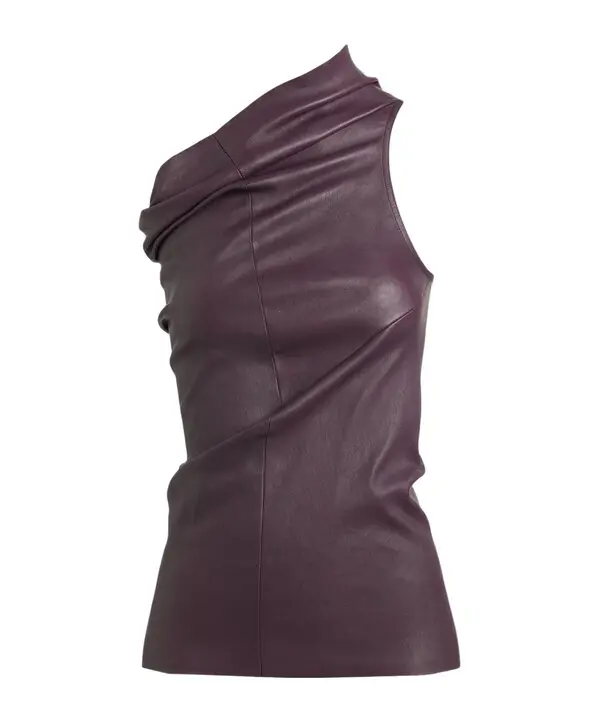 Rick Owens One-shoulder Leather Top