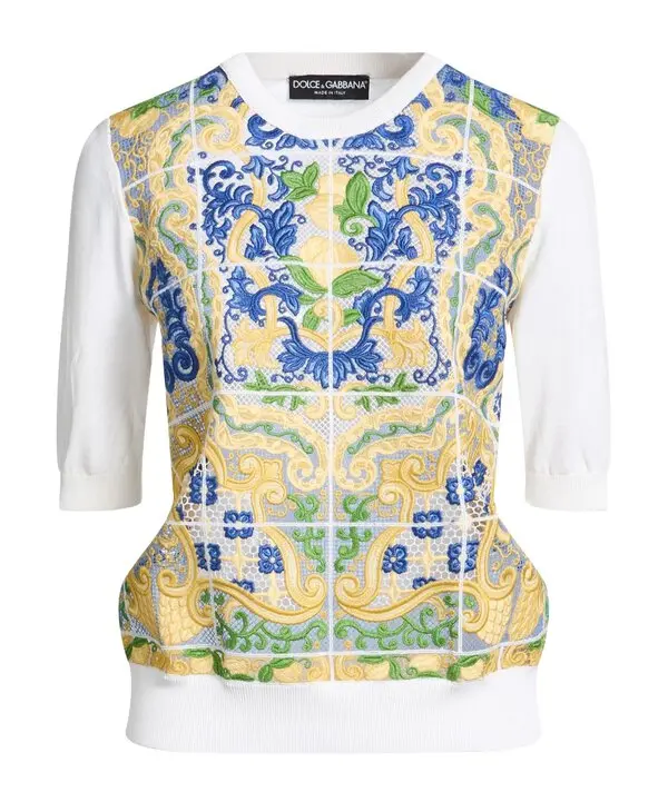 Dolce & Gabbana Paisley-print Jumpers - Yellow