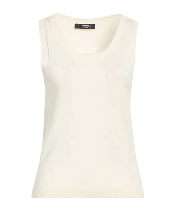 Max Mara Sleeveless Solid-colored Knit Tank Top